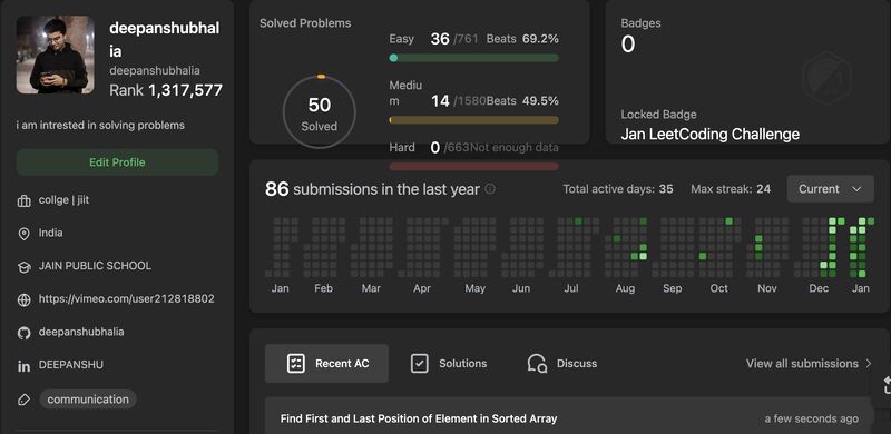 Celebrating 50+ LeetCode coding challenges | Deepanshu Bhalia posted on ... Celebrating 50+ LeetCode coding challenges | Deepanshu Bhalia posted on ...