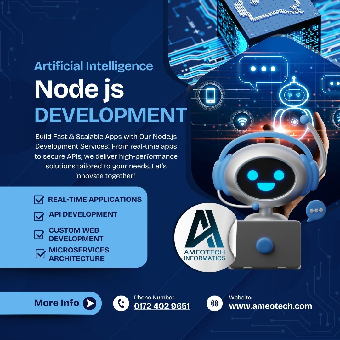 Ameotech Informatics on LinkedIn: #nodejs #webdevelopment # ... Ameotech Informatics on LinkedIn: #nodejs #webdevelopment # ...