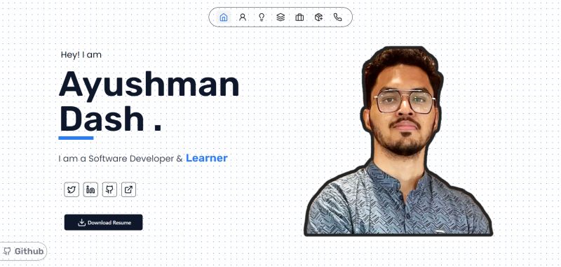 Ayushman Dash on LinkedIn: #portfolio #website #opensource #reactjs # ... Ayushman Dash on LinkedIn: #portfolio #website #opensource #reactjs # ...