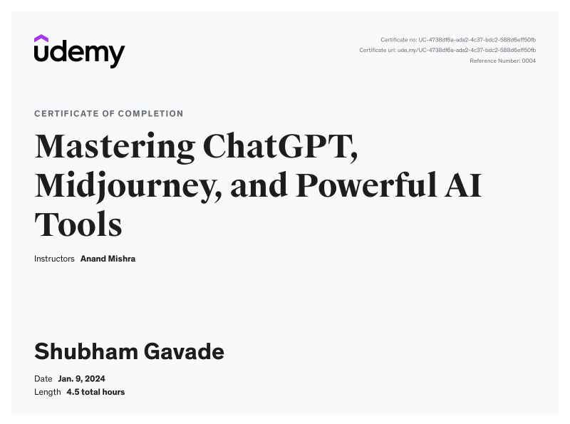 Finished a content creation course with ChatGPT | Shubham S. Gavade ... Finished a content creation course with ChatGPT | Shubham S. Gavade ...