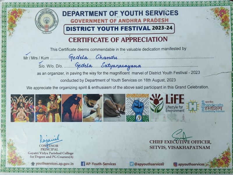 Chandu Gedela on LinkedIn: #districtyouthfestival # ... Chandu Gedela on LinkedIn: #districtyouthfestival # ...