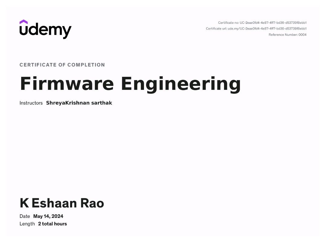 #firmwareengineering #embeddedsystems | K ESHAAN RAO #firmwareengineering #embeddedsystems | K ESHAAN RAO