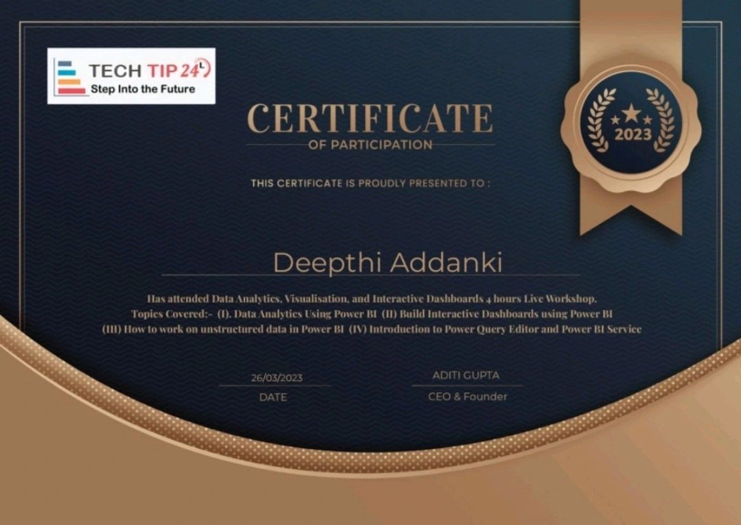 Deepthi Addanki on LinkedIn: #powerbi Deepthi Addanki on LinkedIn: #powerbi