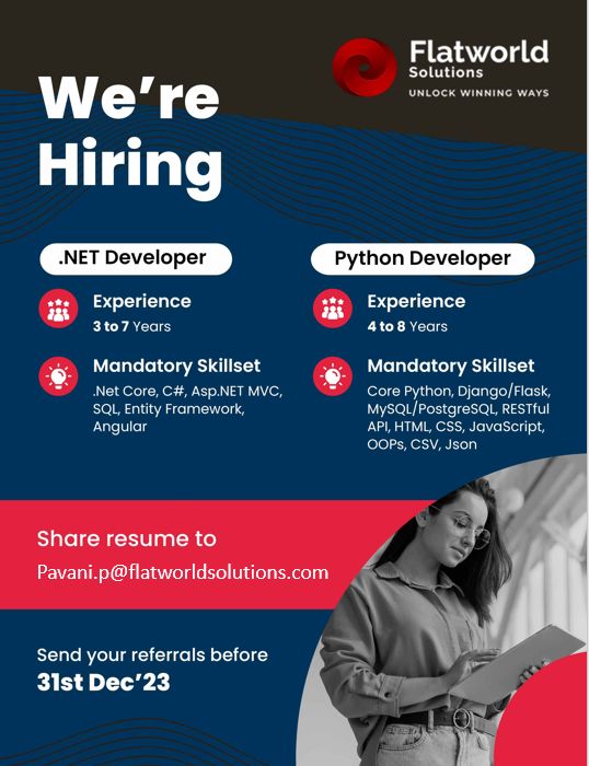 Durga pavani Pasupuleti on LinkedIn: #hiring_alert #dotnet #python # ... Durga pavani Pasupuleti on LinkedIn: #hiring_alert #dotnet #python # ...