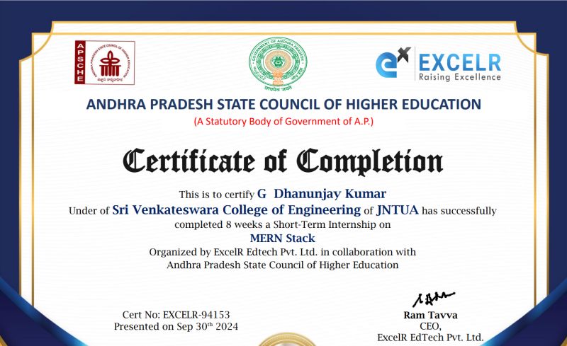 Dhanunjay Kumar on LinkedIn: #mern #webdevelopment #excelr # ... Dhanunjay Kumar on LinkedIn: #mern #webdevelopment #excelr # ...