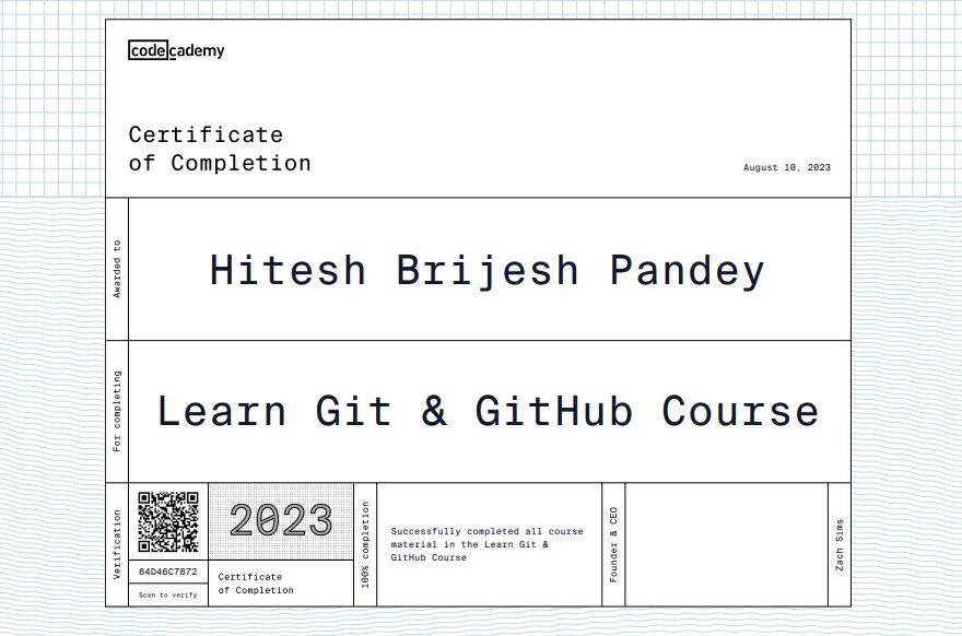 Hitesh Pandey on LinkedIn: #git #github #certificationcomplete # ... Hitesh Pandey on LinkedIn: #git #github #certificationcomplete # ...