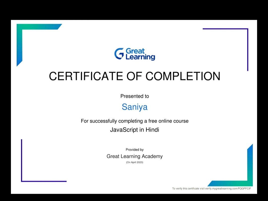 Saniya Atar on LinkedIn: #javascript Saniya Atar on LinkedIn: #javascript