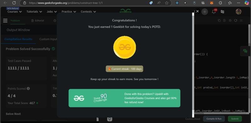 #100daysofcode #milestoneunlocked #codingconsistency #geeksforgeeks # ... #100daysofcode #milestoneunlocked #codingconsistency #geeksforgeeks # ...