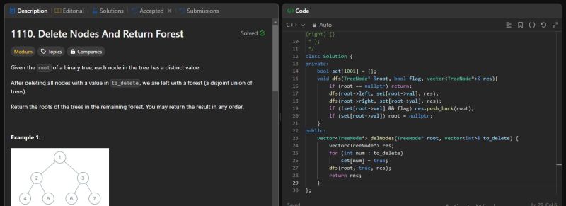 LeetCode problem: Delete Nodes and Return Forest | Kishore M posted on ... LeetCode problem: Delete Nodes and Return Forest | Kishore M posted on ...