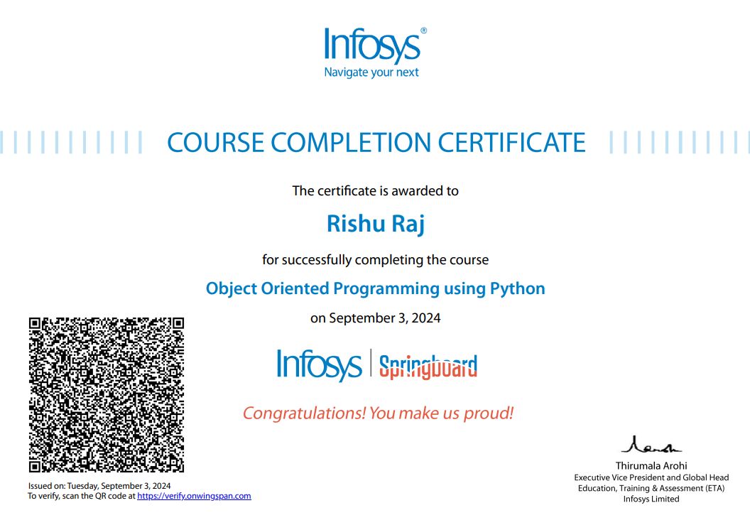 Rishu Raj on LinkedIn: #python #oop #coding #softwaredevelopment # ... Rishu Raj on LinkedIn: #python #oop #coding #softwaredevelopment # ...