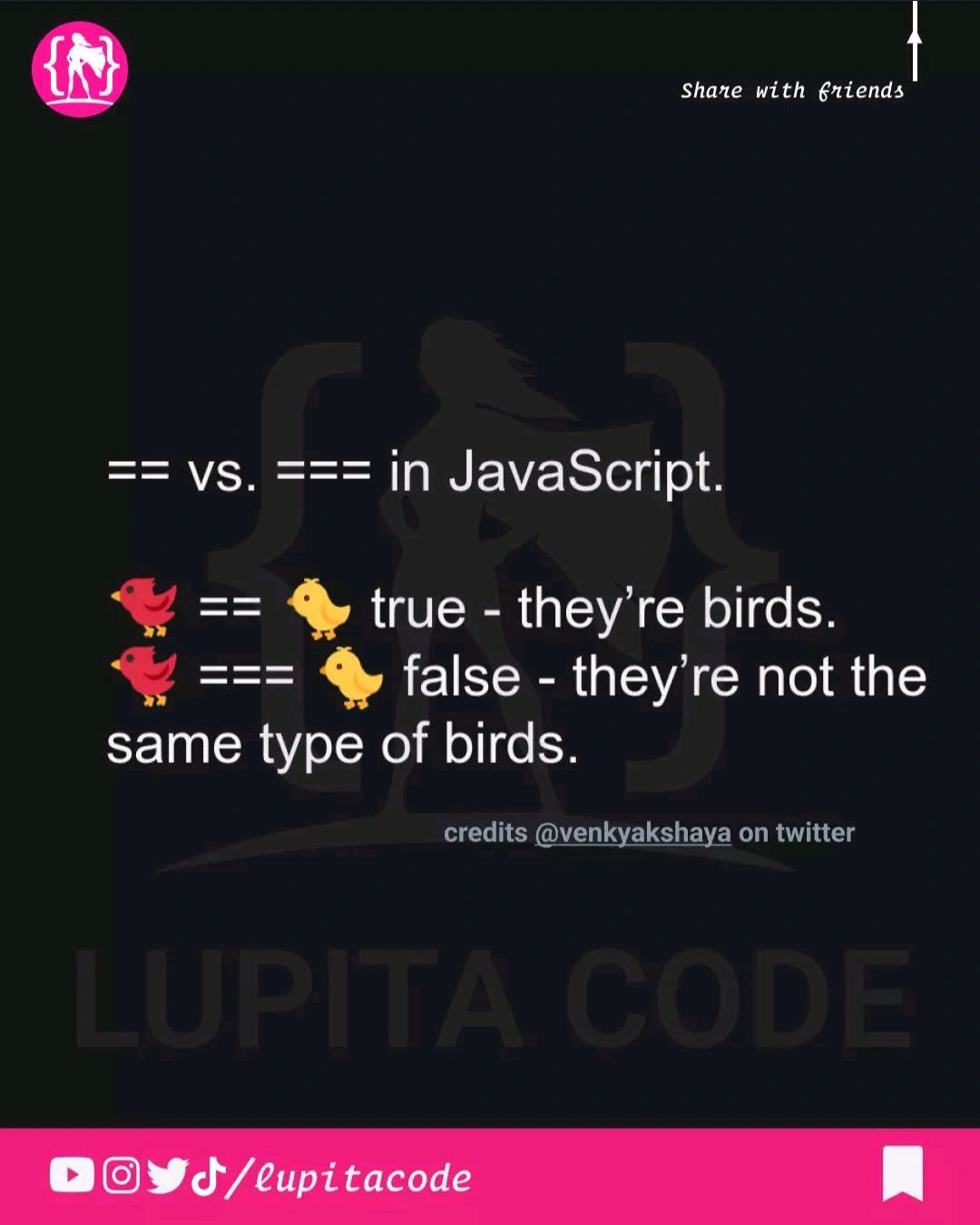 Anisha Khatri on LinkedIn: difference between == and === in JavaScript Anisha Khatri on LinkedIn: difference between == and === in JavaScript
