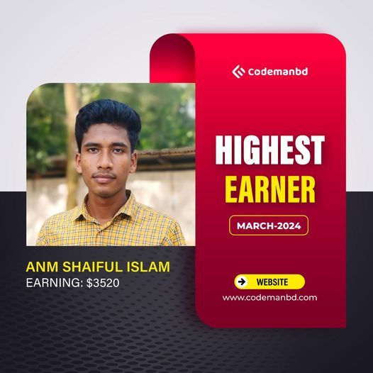 CodemanBD on LinkedIn: #highestearner #codemanbd CodemanBD on LinkedIn: #highestearner #codemanbd