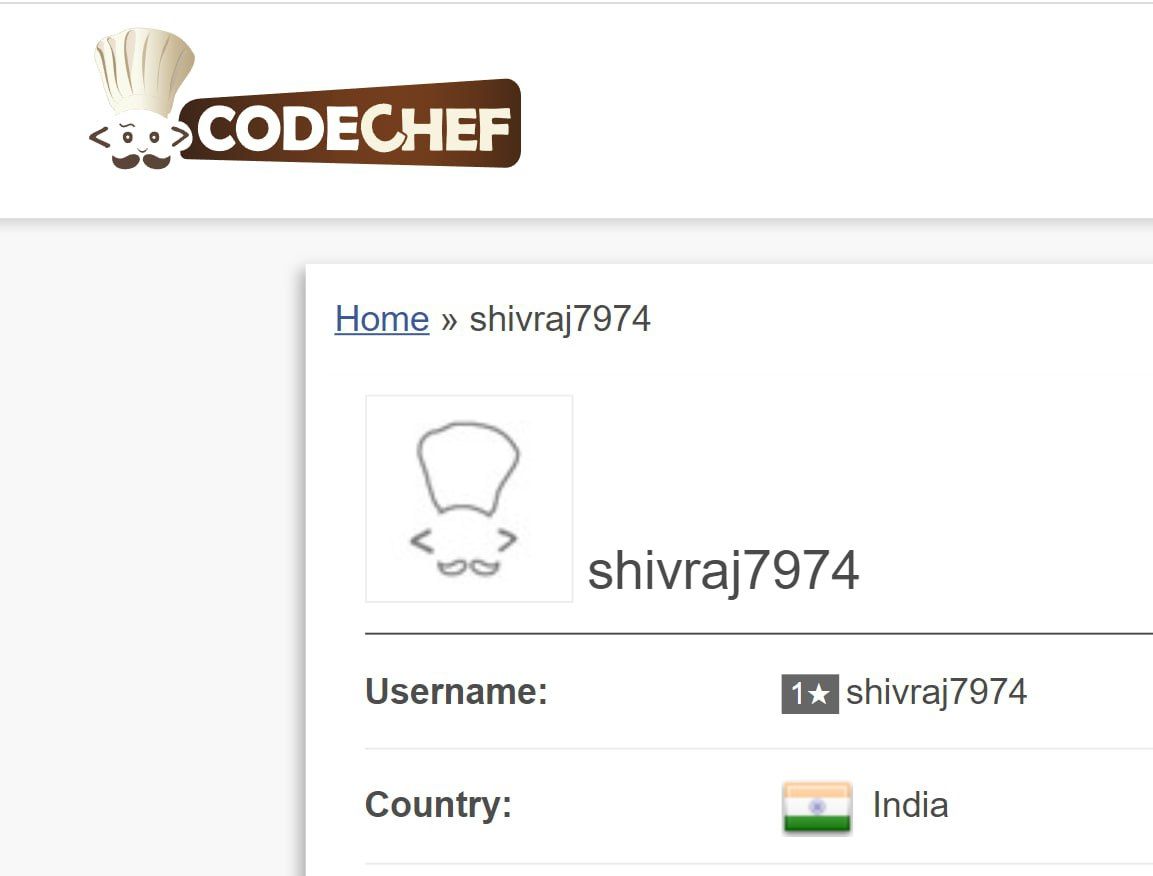 Shivraj Singh Hirawat on LinkedIn: #codechef #codechef #codingstreak # ... Shivraj Singh Hirawat on LinkedIn: #codechef #codechef #codingstreak # ...