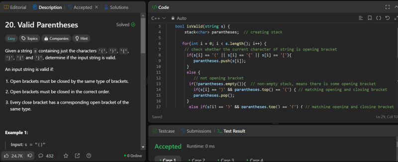 Noor -E- Hira on LinkedIn: #leetcode #dsa #stacks #codinglife # ... Noor -E- Hira on LinkedIn: #leetcode #dsa #stacks #codinglife # ...