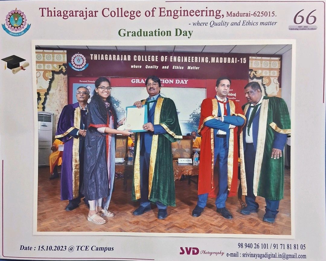 Ratchana Selvaraj on LinkedIn: Happily graduated:) This journey at TCE ... Ratchana Selvaraj on LinkedIn: Happily graduated:) This journey at TCE ...