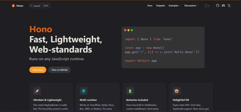 Introducing Hono.js: a JavaScript framework | Vishvjeet Rana posted on ... Introducing Hono.js: a JavaScript framework | Vishvjeet Rana posted on ...
