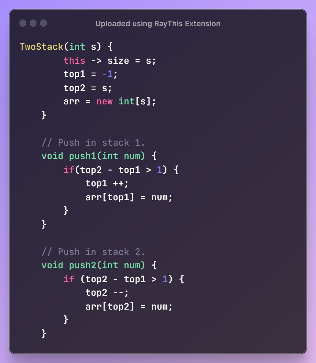 How to implement two Stacks in a single Array | MAMOON AHMAD posted on ... How to implement two Stacks in a single Array | MAMOON AHMAD posted on ...