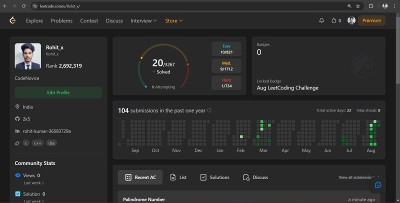 Rohit kumar on LinkedIn: #leetcode #codingchallenge #problemsolving # ... Rohit kumar on LinkedIn: #leetcode #codingchallenge #problemsolving # ...