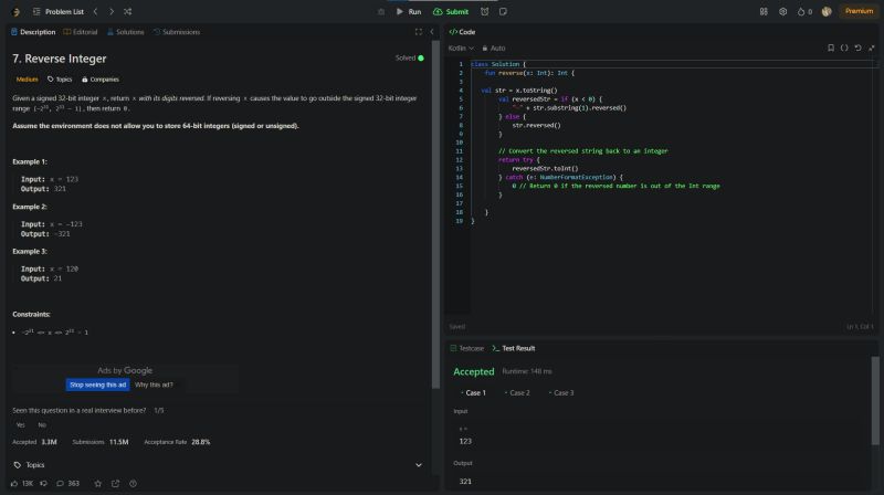 Dinkar Bhardwaj on LinkedIn: 🚀 Solved the Reverse Integer problem on ... Dinkar Bhardwaj on LinkedIn: 🚀 Solved the Reverse Integer problem on ...