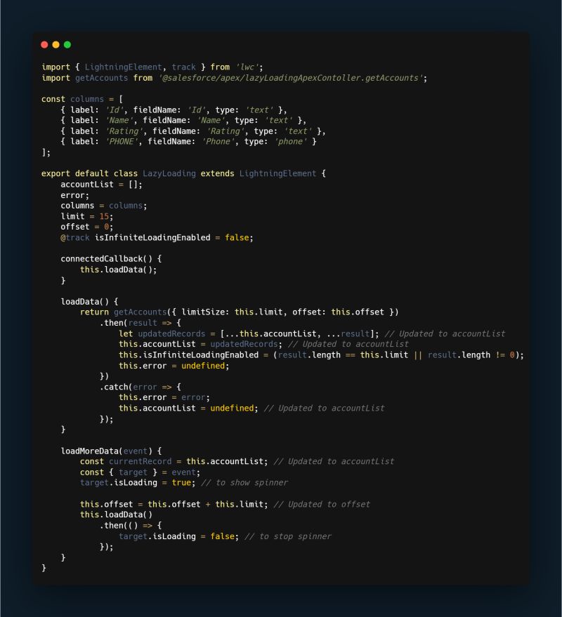 Salesforce LWC & JavaScript Enthusiasts on LinkedIn: lazy loading in ... Salesforce LWC & JavaScript Enthusiasts on LinkedIn: lazy loading in ...