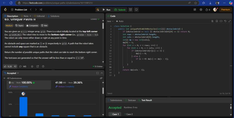 #100daysofcode #dsa #dynamicprogramming #java #uniquepathsii… | Lal ... #100daysofcode #dsa #dynamicprogramming #java #uniquepathsii… | Lal ...