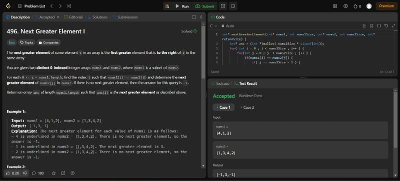 Akshaya D on LinkedIn: Leetcode completion on Next greater element I ... Akshaya D on LinkedIn: Leetcode completion on Next greater element I ...