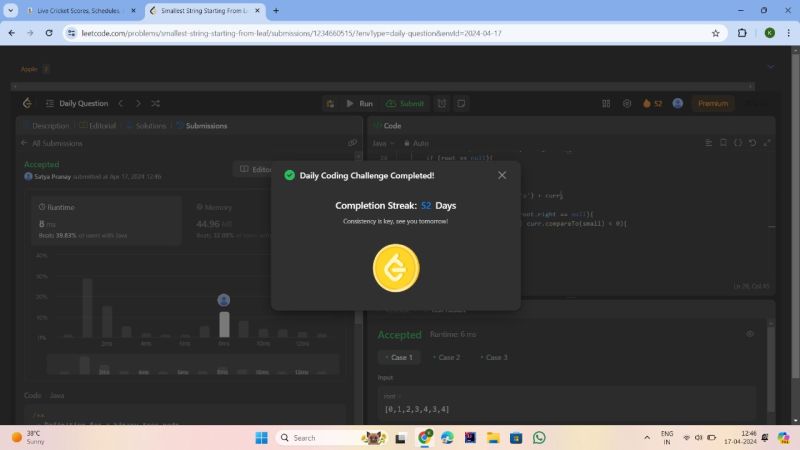 KOTHA SATYA PRANAY on LinkedIn: 🚀 Just cracked today's LeetCode ... KOTHA SATYA PRANAY on LinkedIn: 🚀 Just cracked today's LeetCode ...