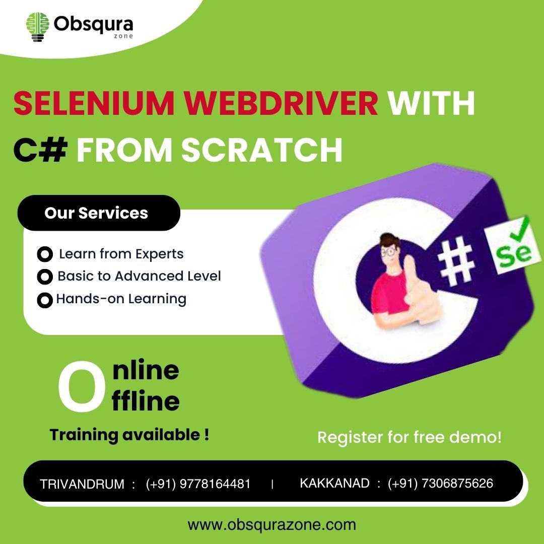 Obsqura Zone on LinkedIn: #seleniumtesting #csharp #selenium #testing # ... Obsqura Zone on LinkedIn: #seleniumtesting #csharp #selenium #testing # ...