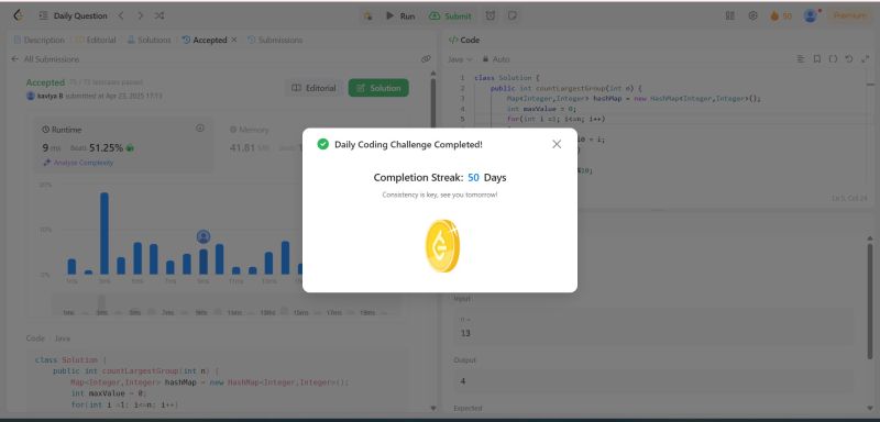 #leetcode #java #50daysofcode #codingjourney #consistency | Kaviya ... #leetcode #java #50daysofcode #codingjourney #consistency | Kaviya ...