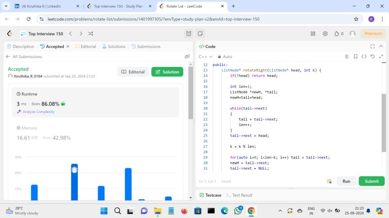 Kiruthika R on LinkedIn: Day 67 on LeetCode completed! Solved the ... Kiruthika R on LinkedIn: Day 67 on LeetCode completed! Solved the ...