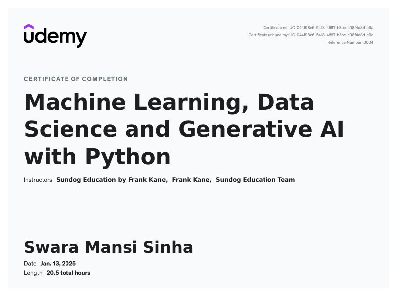 #ai #machinelearning #udemy #learning #innovation #futureready | Swara ... #ai #machinelearning #udemy #learning #innovation #futureready | Swara ...