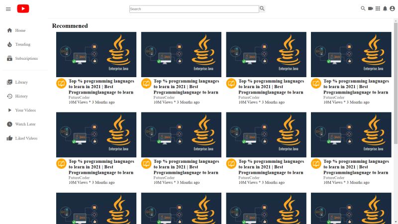 You Tube UI clone using display flex properties | Ajay Kere You Tube UI clone using display flex properties | Ajay Kere