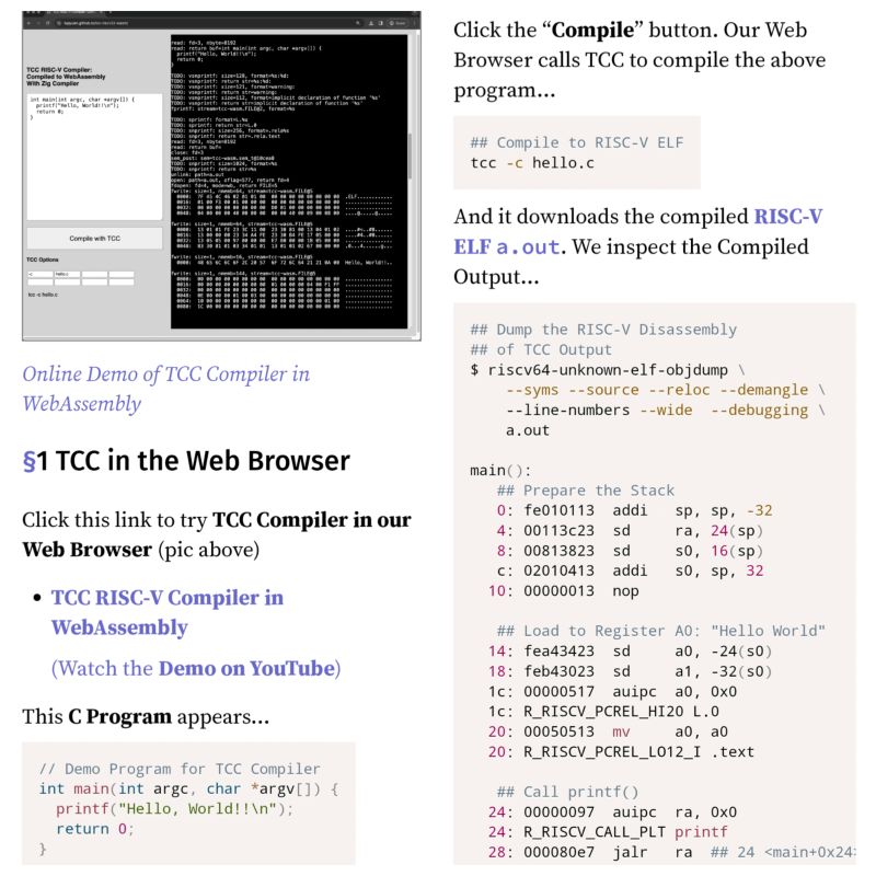 Lup Yuen Lee on LinkedIn: Here's our demo of Tiny C Compiler running in ... Lup Yuen Lee on LinkedIn: Here's our demo of Tiny C Compiler running in ...