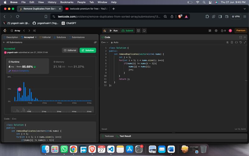 How to remove duplicates from Leetcode using C++ | Yogesh Sain posted ... How to remove duplicates from Leetcode using C++ | Yogesh Sain posted ...