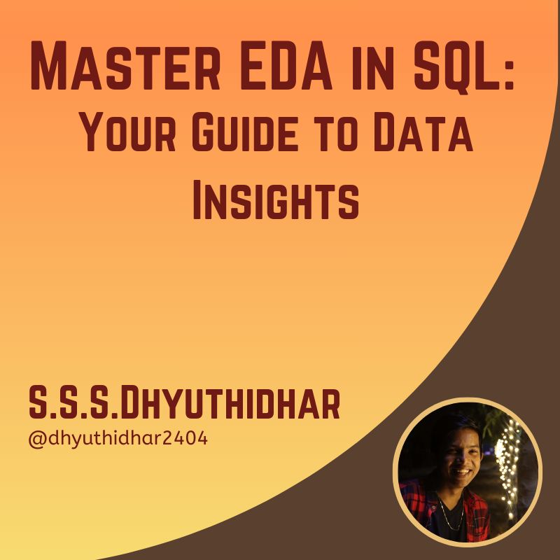 Dhyuthidhar Saraswathula on LinkedIn: #datascience #eda #sqltips # ... Dhyuthidhar Saraswathula on LinkedIn: #datascience #eda #sqltips # ...
