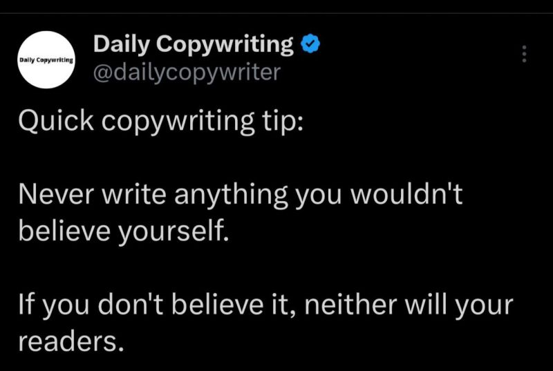 Daily Copywriting on LinkedIn: Quick copywriting tip: Never write ... Daily Copywriting on LinkedIn: Quick copywriting tip: Never write ...