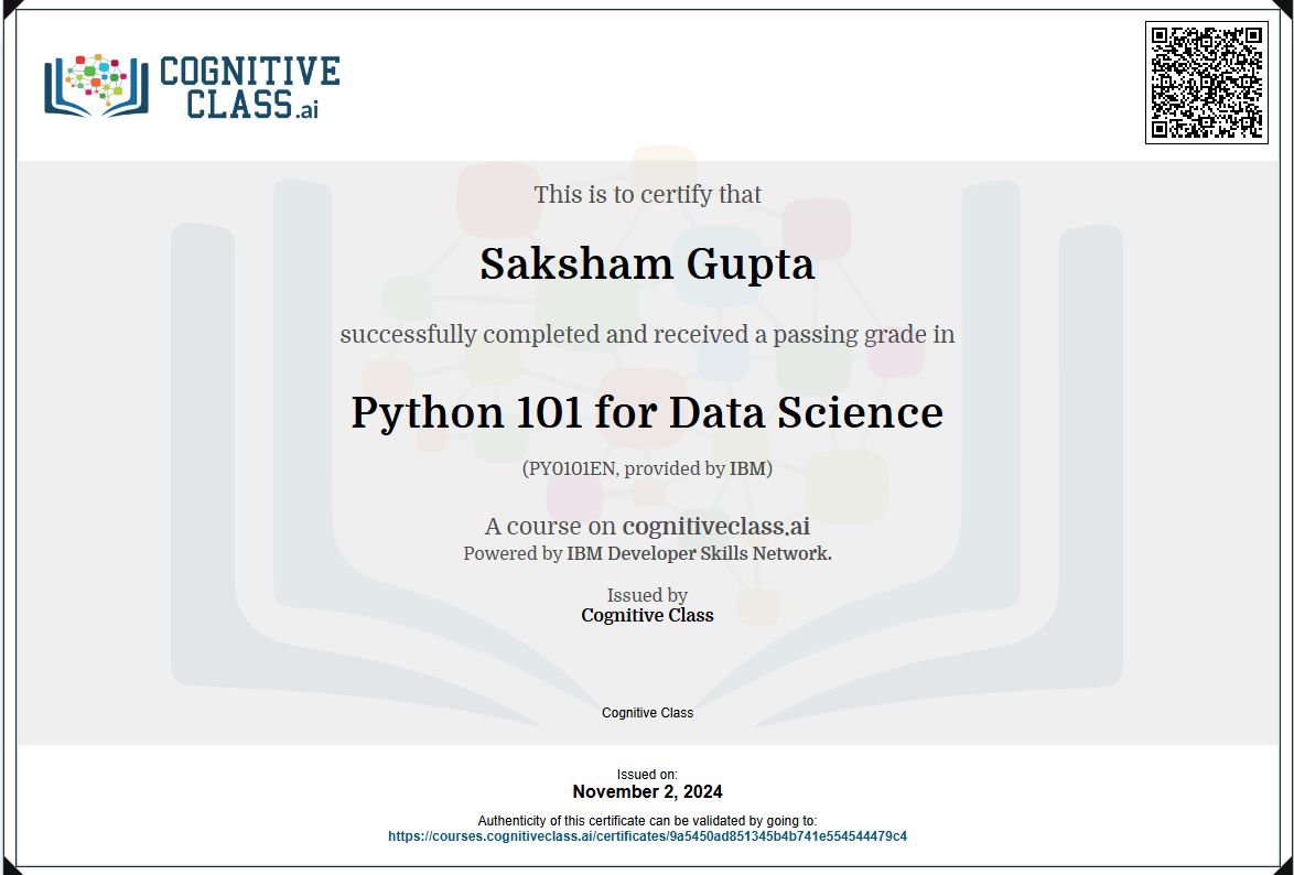 Saksham Gupta on LinkedIn: IBM issue - python for Data Science ... Saksham Gupta on LinkedIn: IBM issue - python for Data Science ...