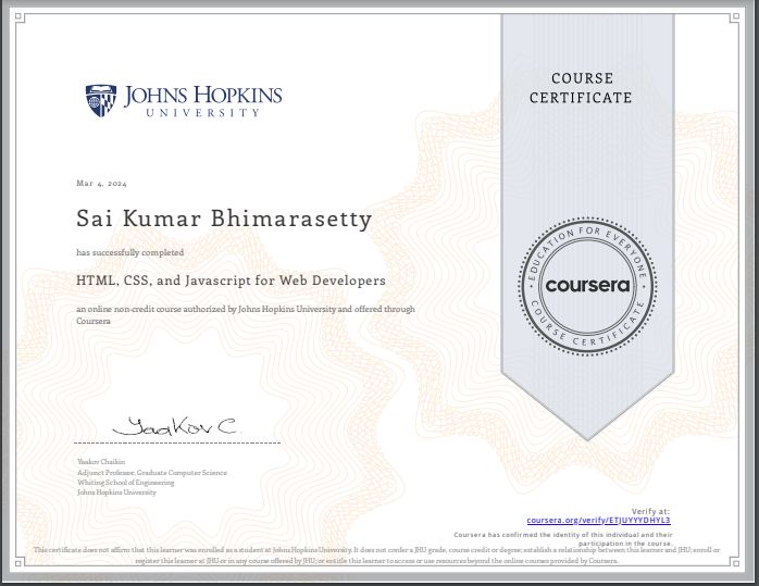 #html #css #javascript #webdevelopment #johnshopkinsuniversity… | Sai ... #html #css #javascript #webdevelopment #johnshopkinsuniversity… | Sai ...
