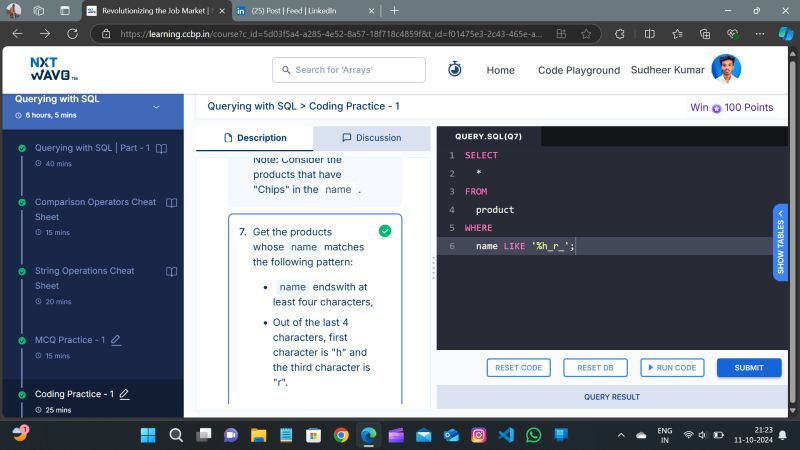 Sudheer kumar gandikota on LinkedIn: #day56 #100daysofcode #nxtwave # ... Sudheer kumar gandikota on LinkedIn: #day56 #100daysofcode #nxtwave # ...
