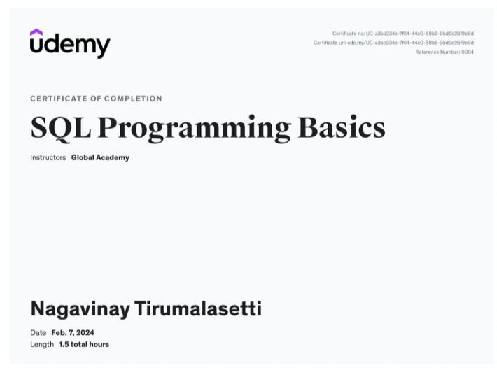 Nagavinay Tirumalasetti on LinkedIn: #sql #sqllearning #sqldatabase # ... Nagavinay Tirumalasetti on LinkedIn: #sql #sqllearning #sqldatabase # ...