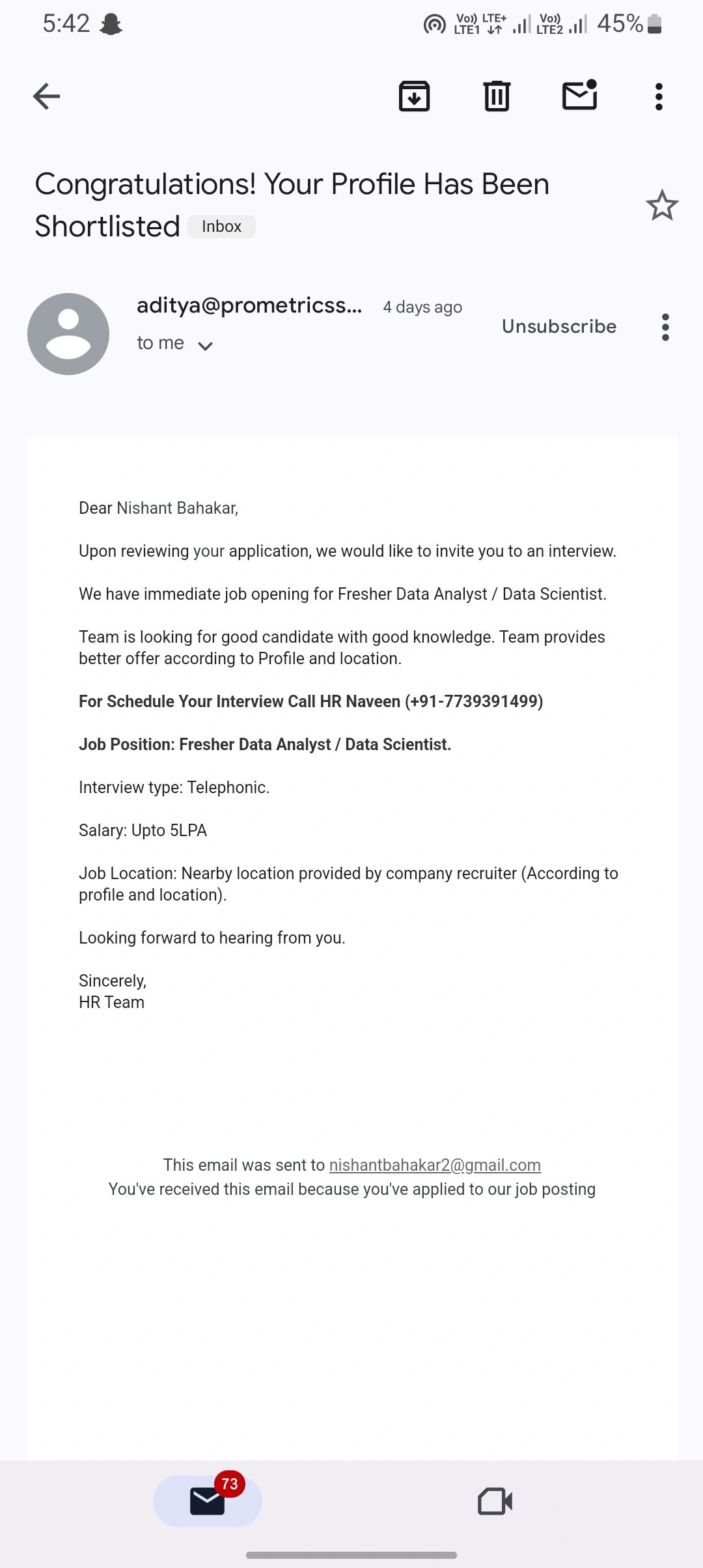Nishant Bahakar on LinkedIn: #scamalert #scamawareness #naukri #scam # ... Nishant Bahakar on LinkedIn: #scamalert #scamawareness #naukri #scam # ...
