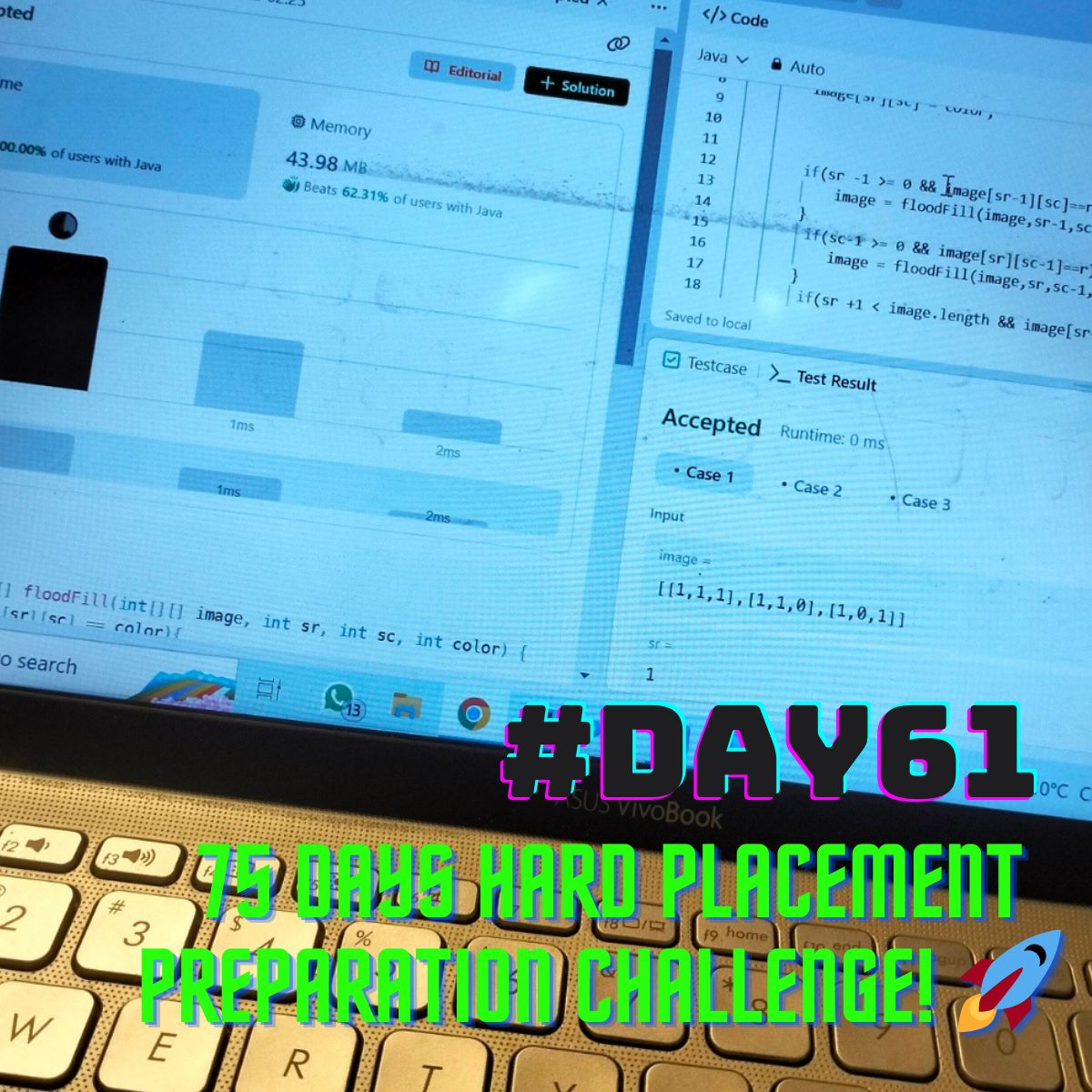 Finished Day 61 of the 75 Days Hard Placement Challenge | Manish Kumar ... Finished Day 61 of the 75 Days Hard Placement Challenge | Manish Kumar ...