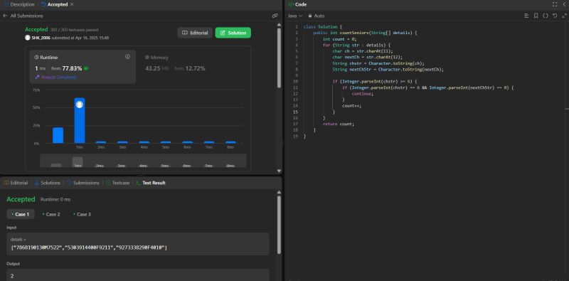 Solved LeetCode Day 52: Counting Senior Citizens | Hitesh Kumar S ... Solved LeetCode Day 52: Counting Senior Citizens | Hitesh Kumar S ...