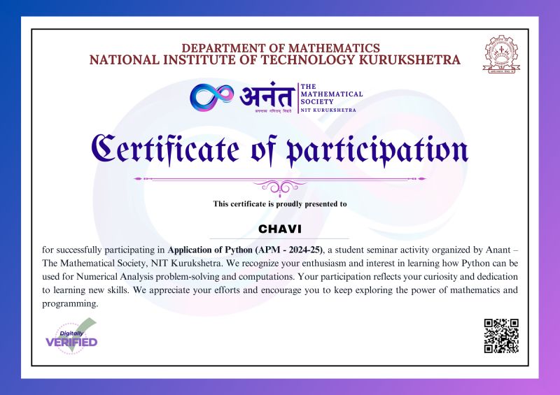 Chavi Garg on LinkedIn: #python #numericalanalysis #mathematics # ... Chavi Garg on LinkedIn: #python #numericalanalysis #mathematics # ...