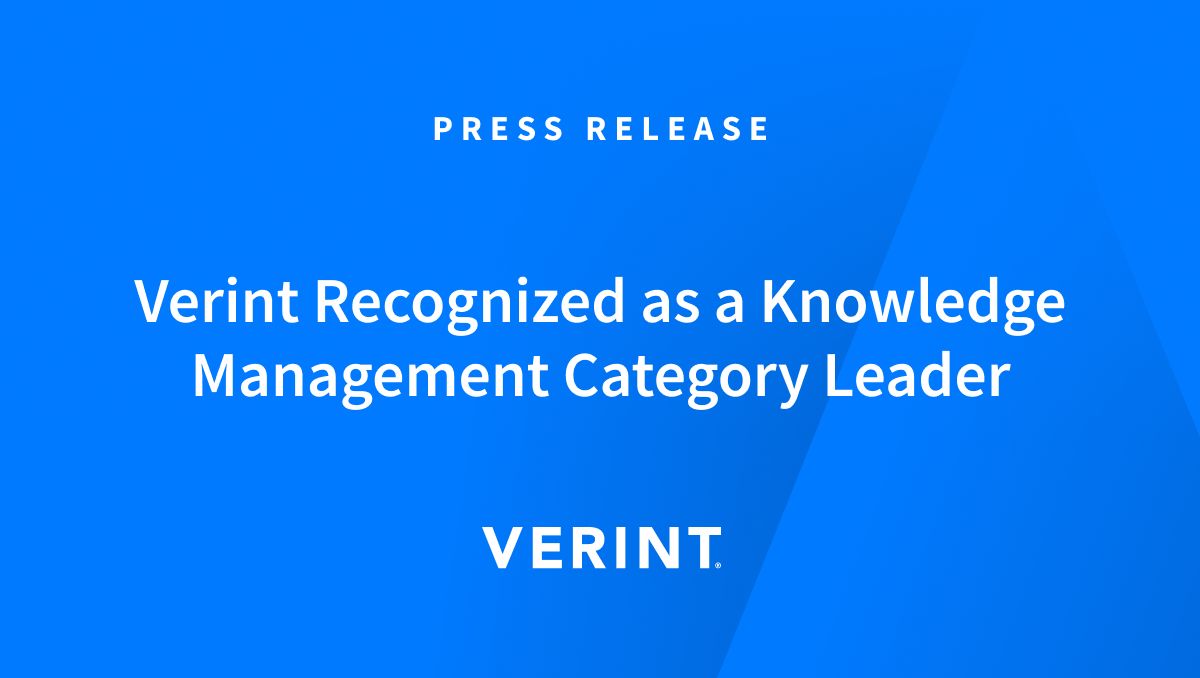 Verint on LinkedIn: Verint today announced that it ranked as a ... Verint on LinkedIn: Verint today announced that it ranked as a ...
