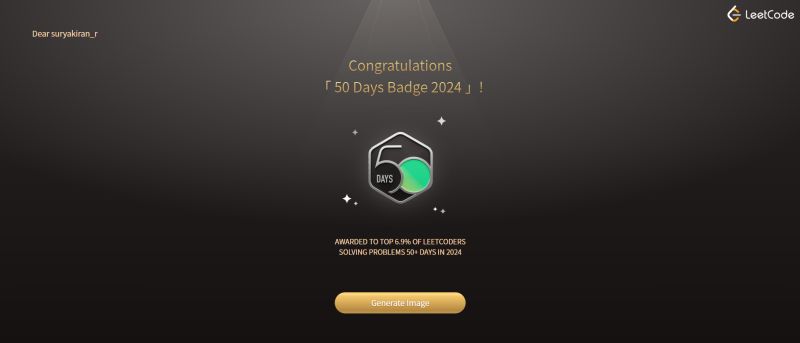 Suryakiran Ranjith on LinkedIn: #leetcode #codingjourney #milestone # ... Suryakiran Ranjith on LinkedIn: #leetcode #codingjourney #milestone # ...