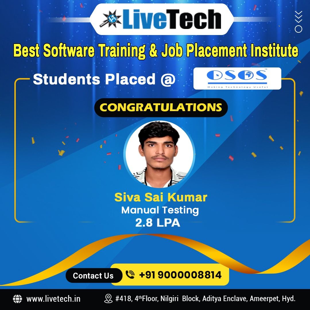 LiveTech QA on LinkedIn: #successstory #freshers #freshersjob # ... LiveTech QA on LinkedIn: #successstory #freshers #freshersjob # ...