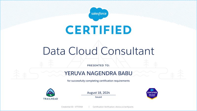 Nagendra Babu Yeruva ☁ on LinkedIn: #salesforce #datacloud # ... Nagendra Babu Yeruva ☁ on LinkedIn: #salesforce #datacloud # ...
