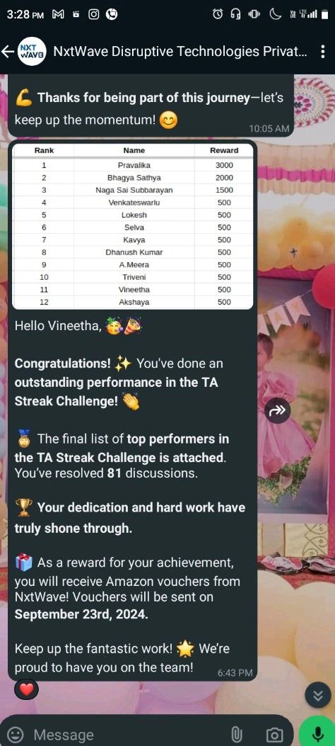 vineetha dunna on LinkedIn: #grateful #nxtwave #achievement #iiitsklm vineetha dunna on LinkedIn: #grateful #nxtwave #achievement #iiitsklm