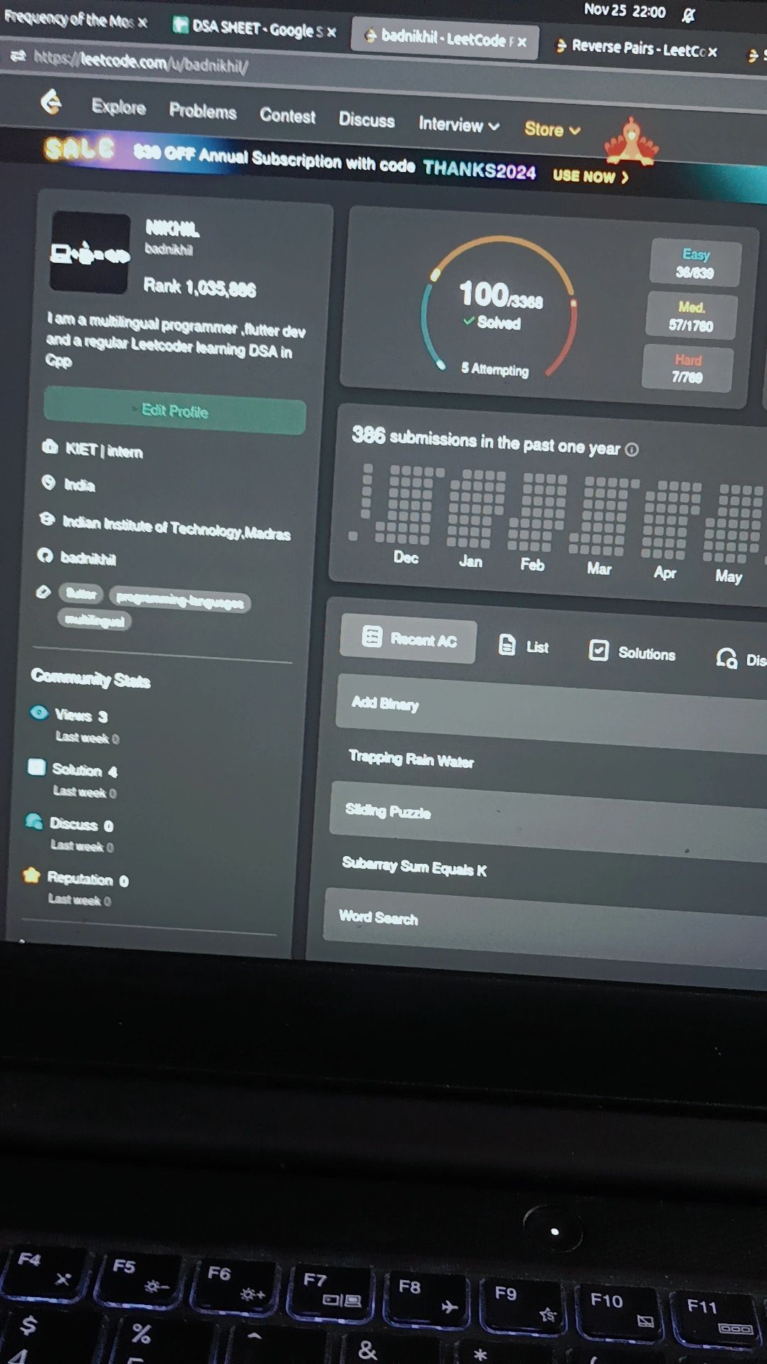 Nikhil ludder on LinkedIn: Finally completed 100 questions on Leetcode!!!! Nikhil ludder on LinkedIn: Finally completed 100 questions on Leetcode!!!!